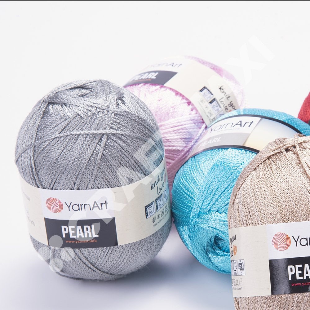 YARNART PEARL - PARLAK EL ÖRGÜ İPİ SİYAH - 107 YARNART YAZLIK İPLER