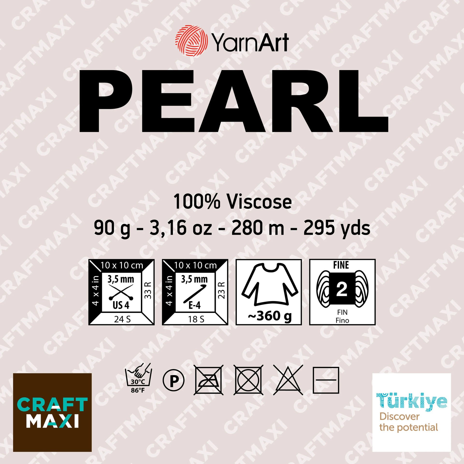 YARNART PEARL - PARLAK EL ÖRGÜ İPİ SİYAH - 107 YARNART YAZLIK İPLER