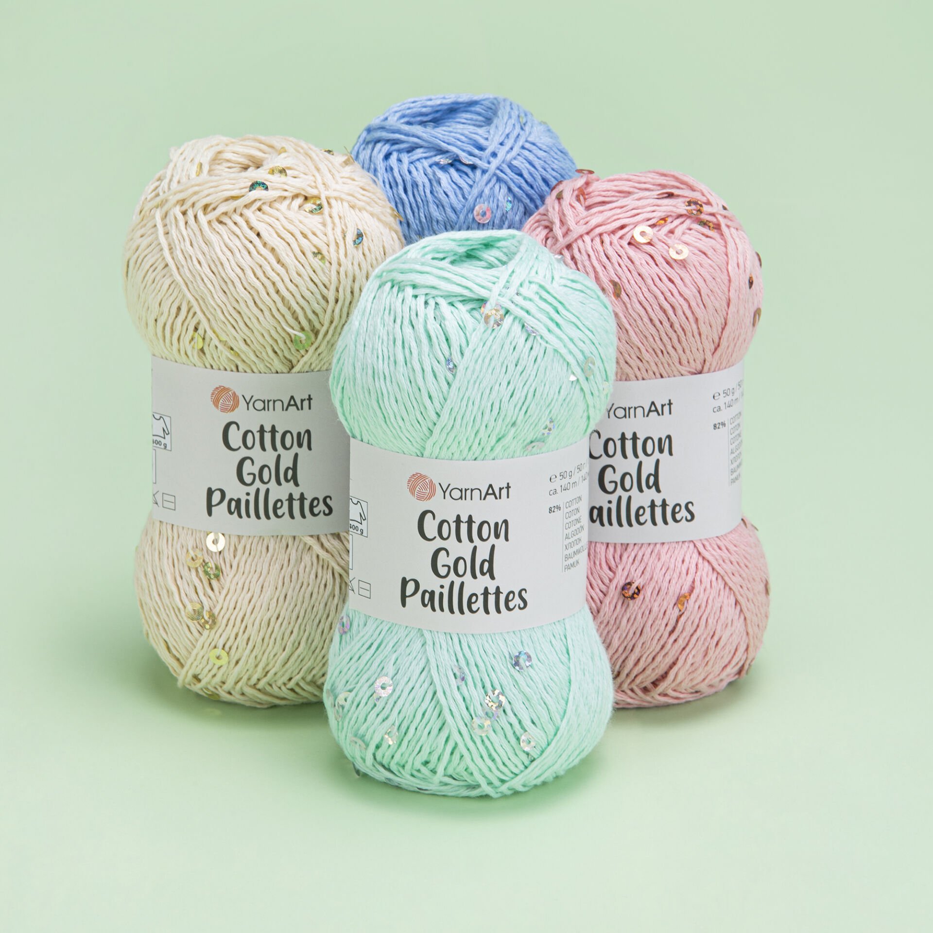 YARNART COTTON GOLD PAILLETTES - ÖRGÜ İPİ YARNART COTTON GOLD ...